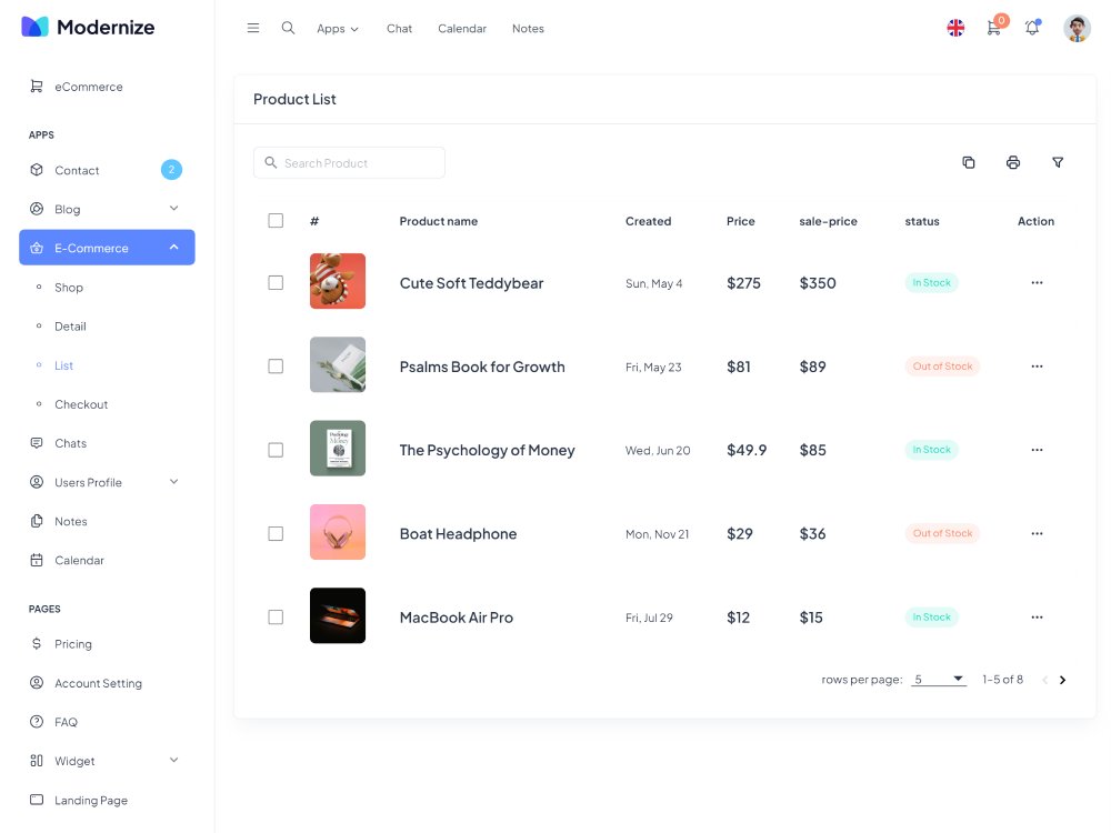 Modernize Vue3 Typescript Based Admin Dashboard Template